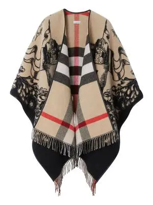 Burberry Wool Poncho - Beige