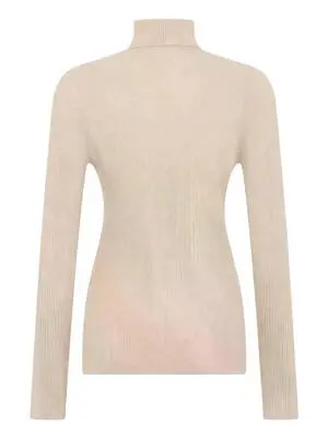 Fabiana Filippi Ribbed Knit Roll Neck Sweater - Neutrals