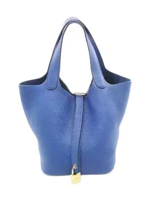 Hermès 2022 Pm Picotin Lock Tote Bag Blue
