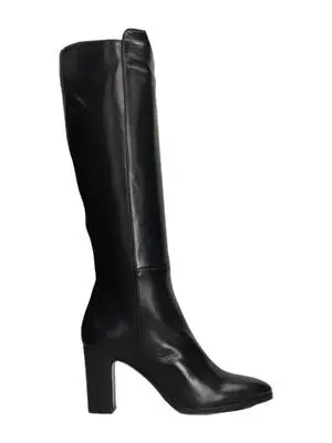 JULIE DEE Pointed-toe Knee-high Boots - Black
