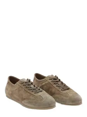 COMMON PROJECTS Common Projects Taupe Brown Suede Perforated Detail Sneakers Brown