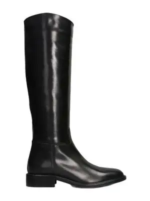 JULIE DEE Knee-high Leather Boots - Black