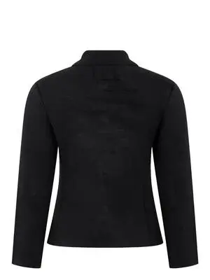 Saint Laurent Polo Cardigan In Wool Black