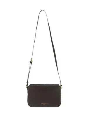 GIANNI CHIARINI Laura Leather Shoulder Bag Brown