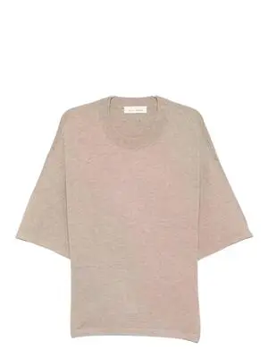 Fear Of God Logo-patch Drop-shoulder T-shirt - Neutrals