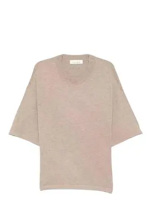 Fear Of God Logo Patch Drop Shoulder T-shirt - Neutrals