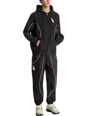 New Era X Los Angeles Dodgers Mlb Piped-trim Track Pants - Black