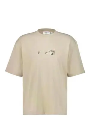 Off-White Arrows-print Cotton T-shirt - Neutrals