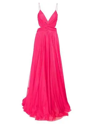 ALESSANDRO LEGORA Cut-out Ruched Maxi Dress - Pink