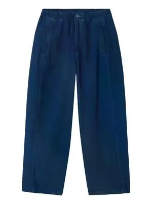 American Vintage Elasticated-waist Straight-leg Trousers - Blue