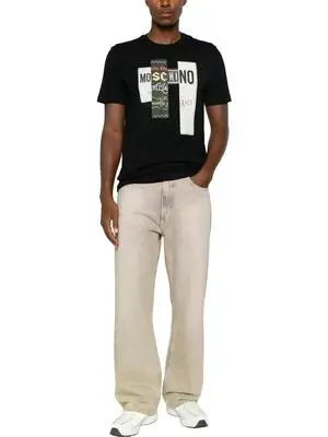 Moschino Logo-print Short-sleeve T-shirt - Black