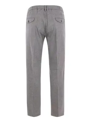 Eleventy Drawstring-waist Melange Trousers - Grey