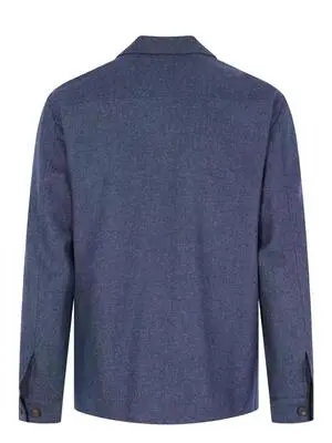 Eleventy Button-fastening Flap-pocket Coat - Blue