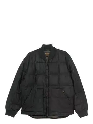 Filson Quilted Logo Patch Bomber Jacket - Black