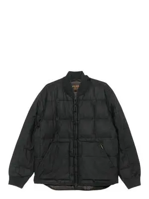 Filson Quilted Logo Patch Bomber Jacket - Black