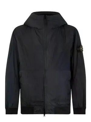 Stone Island 4100110 Crinkle Reps Ny Hooded Jacket - Blue