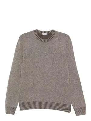 VENGERA Ribbed Knit Sweater - Brown
