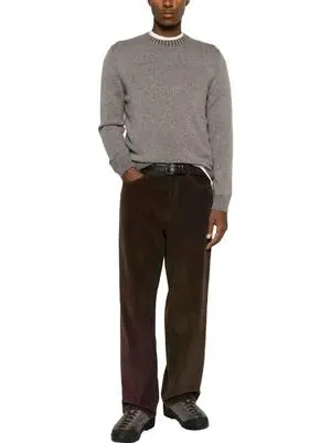 VENGERA Ribbed Knit Sweater - Brown