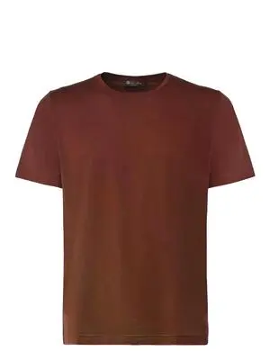 Loro Piana Levo T-shirt Silk And Cotton Brown