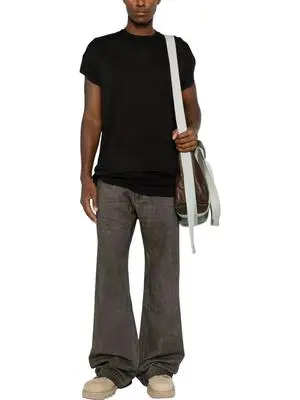 Rick Owens Seam-detail Cap-sleeve T-shirt - Black