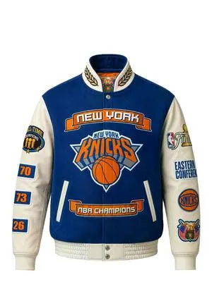 JEFF HAMILTON New York Knicks 2026 Nba Bomber Jacket - Blue