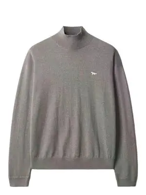 Maison Kitsuné Profile Fox High-neck Sweater - Grey