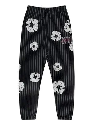 DENIM TEARS Yankees Cotton Wreath Track Pants - Black