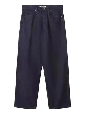 Maison Kitsuné Logo Patch Wide-leg Jeans - Blue