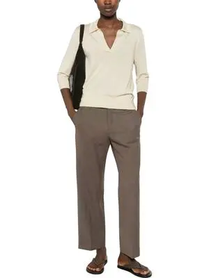 BERWICH Alice Straight-leg Tailored Trousers - Brown