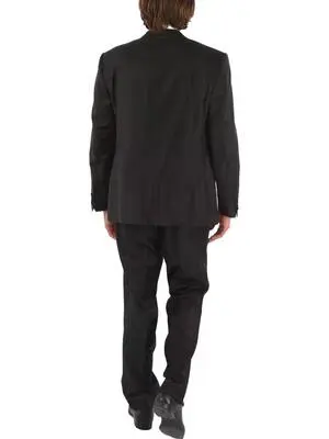Corneliani Single-breasted Wool Suit - Black