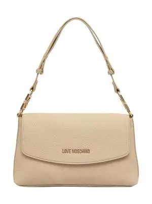 Moschino Logo-plaque Shoulder Bag - Neutrals