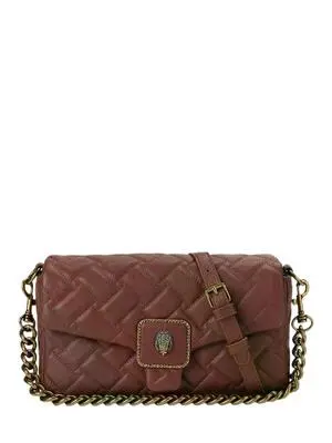 Kurt Geiger Pimplico Quilted Shoulder Bag With Eagle Plaque - Brown