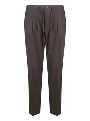 Herno Drawstring-waist Pleated Trousers - Brown