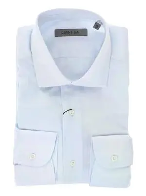 Corneliani French-collar Poplin Shirt - Blue
