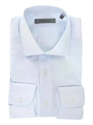 Corneliani French-collar Poplin Shirt - Blue