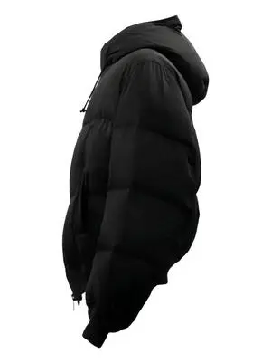 Yohji Yamamoto Quilted Hooded Jacket - Black