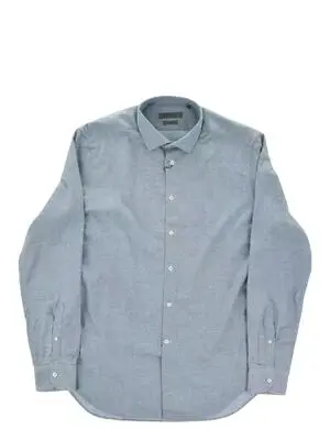 Corneliani Italian-collar Slim-fit Shirt - Blue