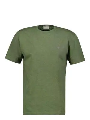 Gant Logo-embroidered Crew-neck T-shirt Green