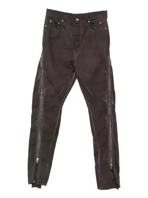 Rick Owens Zip-detail Straight-leg Jeans Grey