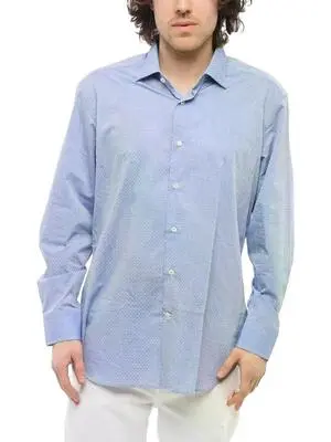 DEL CARMINE French-collar Poplin Shirt - Blue
