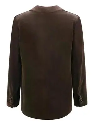 LARDINI Velvet Shawl-lapel Jacket - Brown