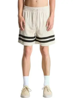 New Era New York Yankees Striped Mesh Shorts - Neutrals