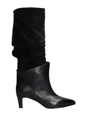 STRATEGIA SHOES Strategia Pointed-toe Slouchy Boots - Black
