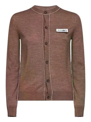 MAISON MARGIELA Fitted Wool-blend Cardigan - Brown