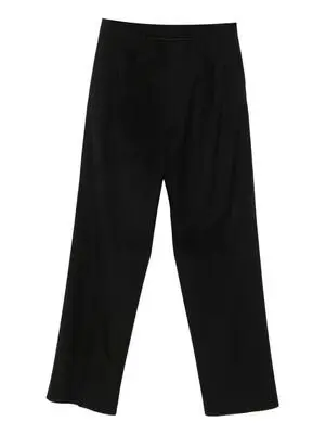LARDINI Pleated Wide-leg Trousers - Black