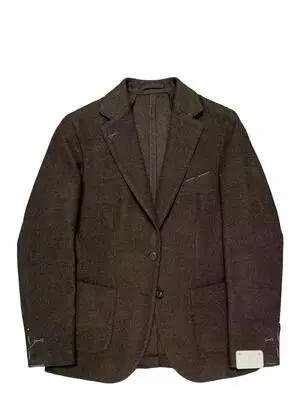 Eleventy Notched-lapel Single-breasted Blazer - Brown