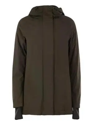 Herno A-shape 2-layers Hooded Jacket - Brown