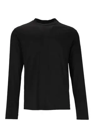 Emporio Armani Wool Slub Jersey Jumper - Black