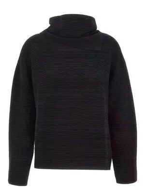 ELENA MIRÒ ELENA MIRÒ Ribbed-Knit Boat-Neck Sweater With Matching Neck Warmer