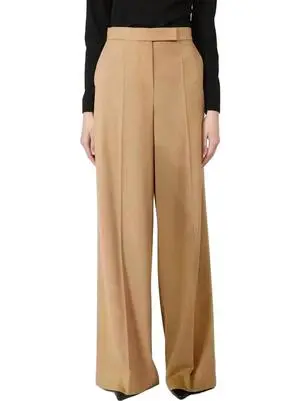 Max Mara Sable-look Camel Broadcloth Trousers - Neutrals